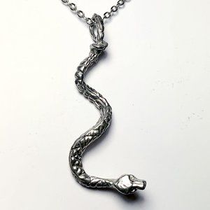 Jewelry | Vintage 9s Pewter Snake Python Boa Necklace | Poshmark